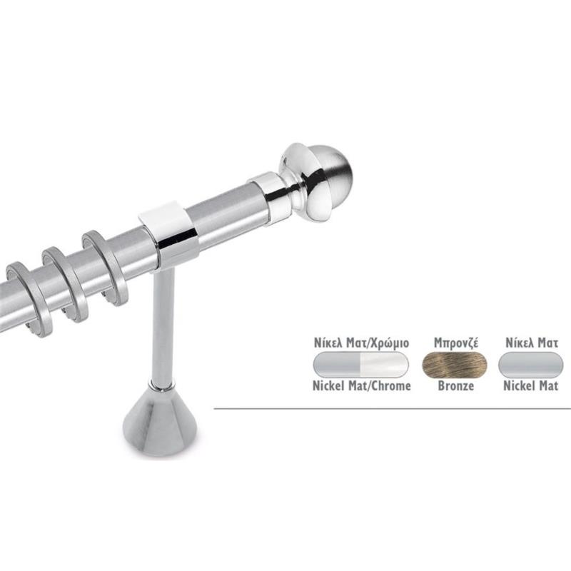 ΚΟΥΡΤΙΝΟΞΥΛΟ ECO SYLVIA (Φ25) BY DEMO NICKEL MAT/BRONZE Nickel | Emporama
